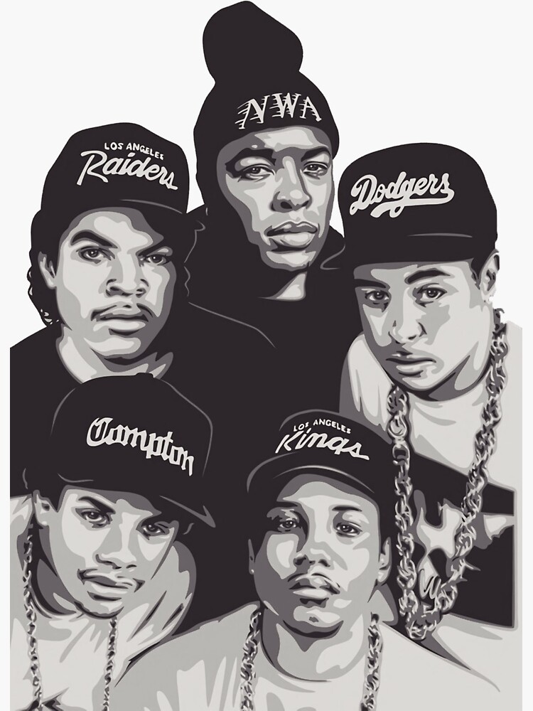 "NWA" Sticker for Sale by eddieGord | Redbubble