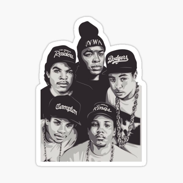 "NWA" Sticker for Sale by eddieGord | Redbubble