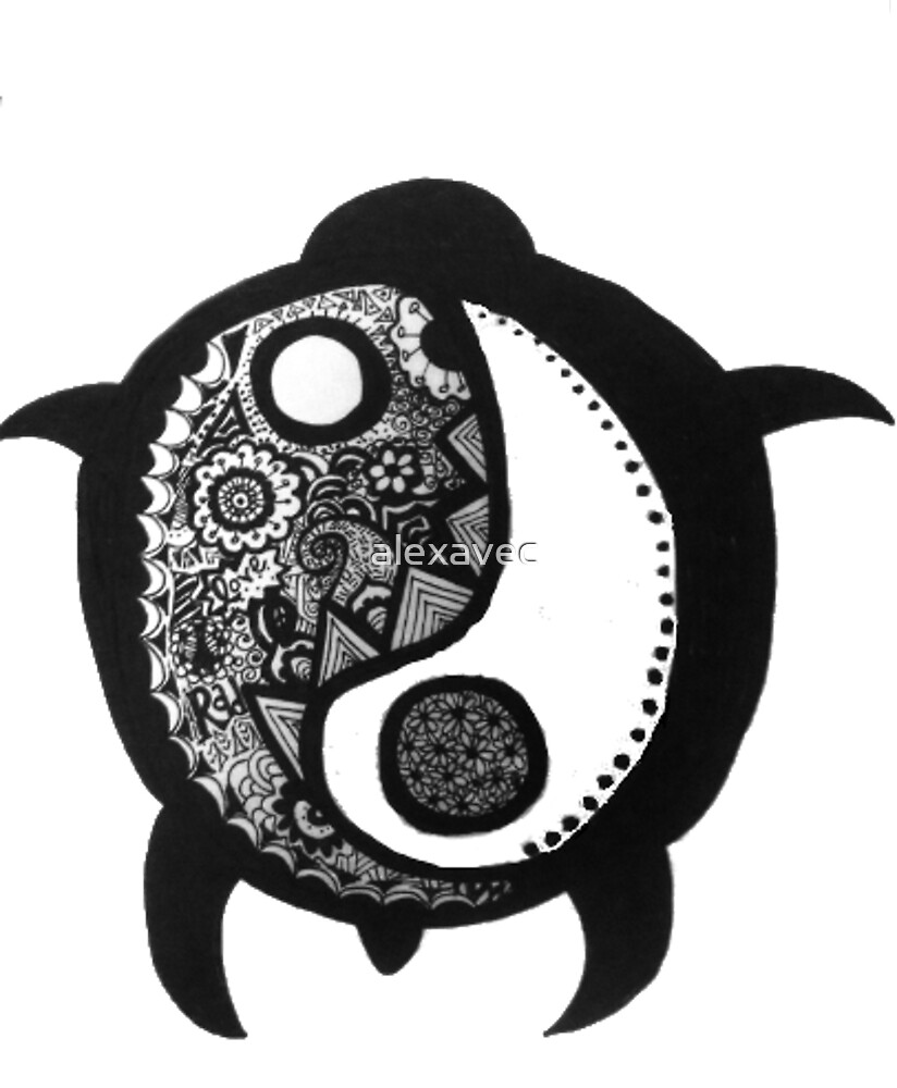 "Yin Yang Turtle" by alexavec | Redbubble