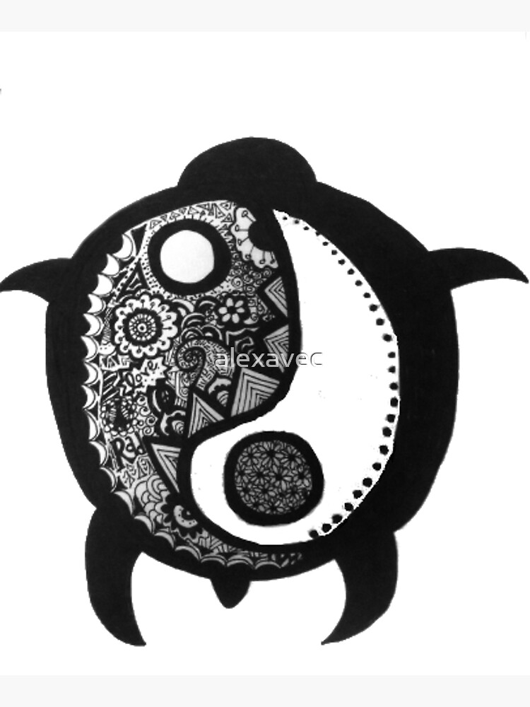 "Yin Yang Turtle" Poster for Sale by alexavec | Redbubble