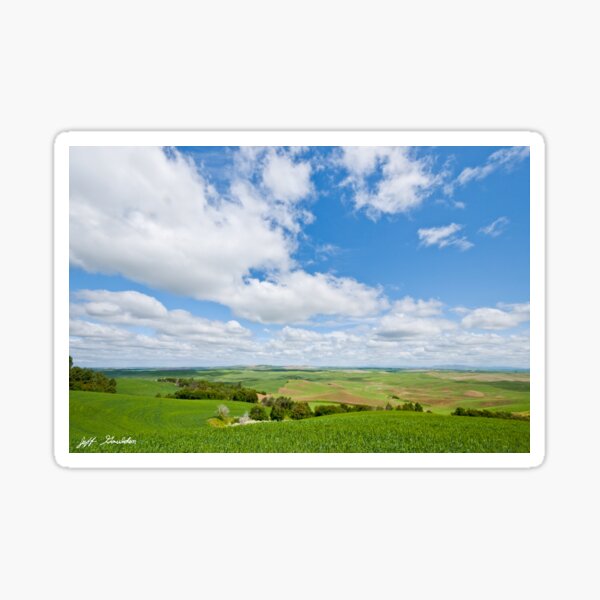 "Wheatfield in the Palouse" Sticker by JeffGoulden | Redbubble