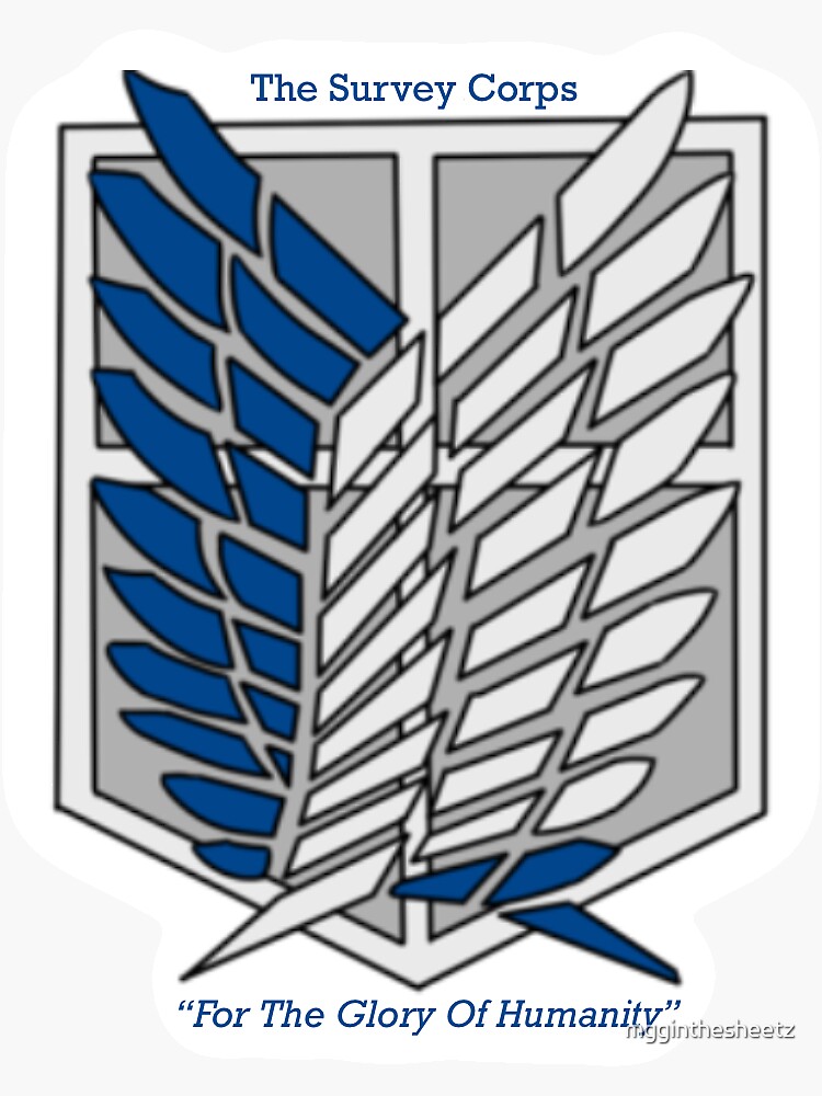 "Attack on Titan Survey Corps Emblem" Sticker for Sale by ...