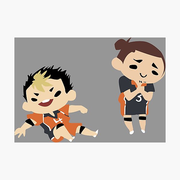 "(Nishinoya X Asahi) Chibi Version" Photographic Print by Locke56Design ...