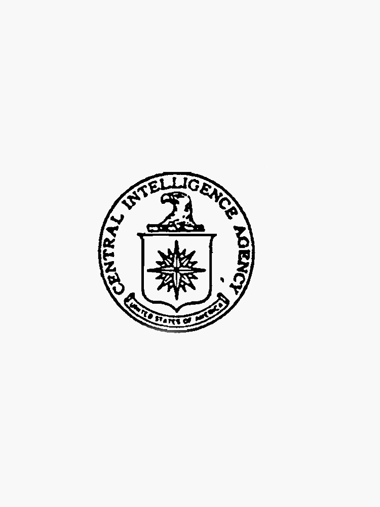 "CIA STAMP / SEAL | BLACK AND WHITE" Sticker for Sale by RobertsonBen ...