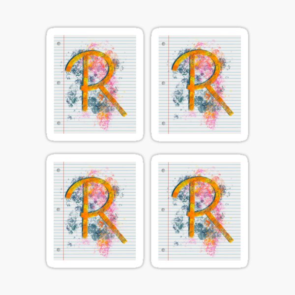 "Notebook Page Artful R" Sticker for Sale by TheArtOfTreble | Redbubble