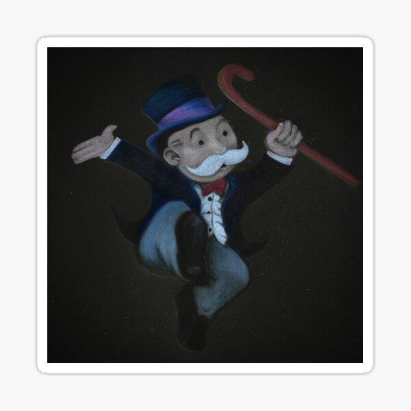 "Rich Uncle Pennybags Mr. Monopoly Board Game Icon" Sticker for Sale by ...