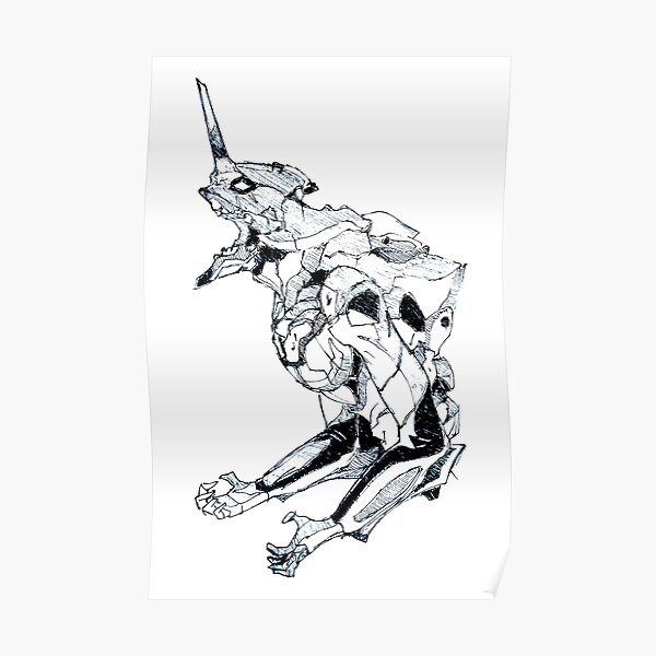 "Eva unit 01 sketch" Poster for Sale by kindred2020 | Redbubble
