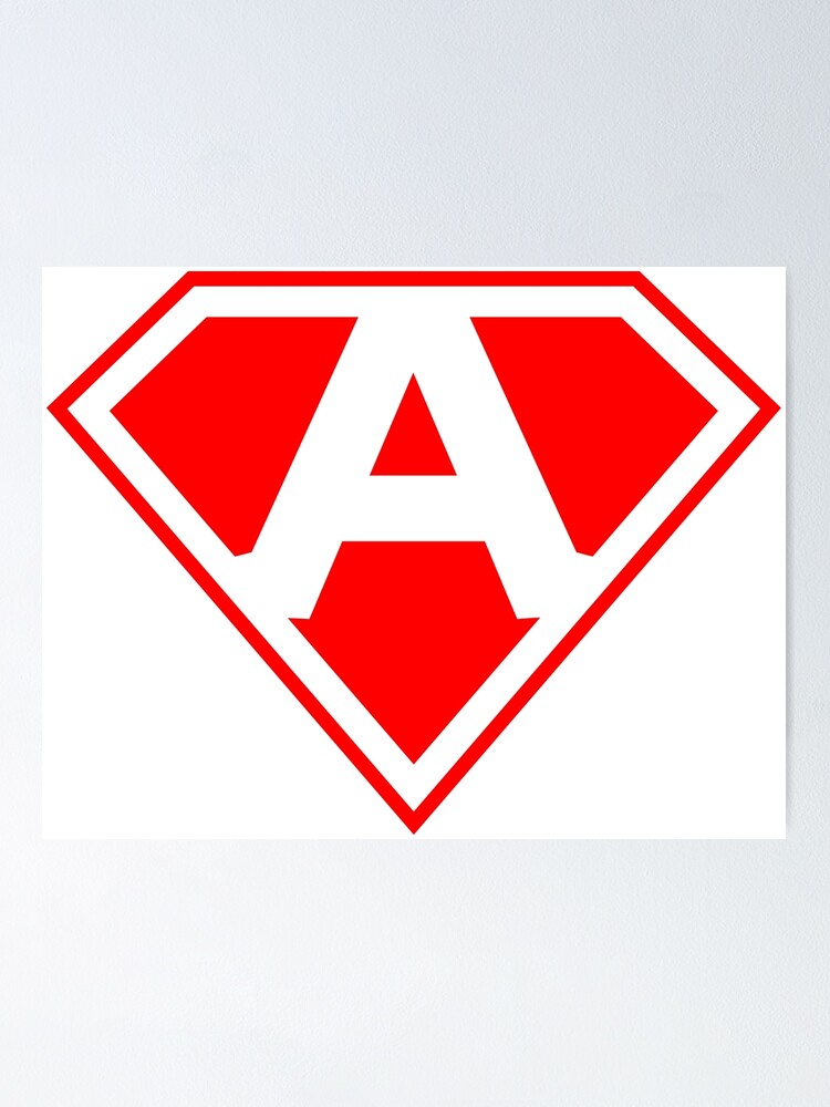 "Letter A | Vol.5 | a-z Super Letter" Poster for Sale by GoodGamesMP ...