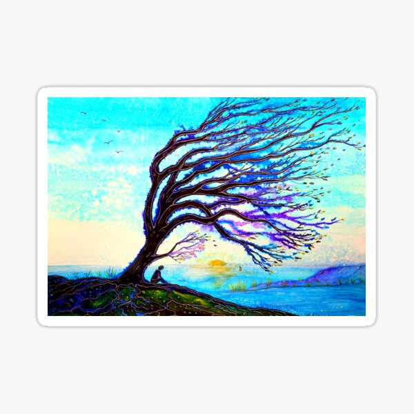 "Contemplation" Sticker by LindArt1 | Redbubble
