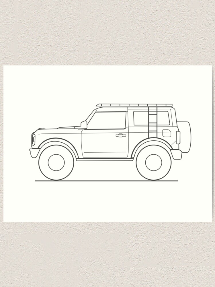 "New American offroad vehicle-4x4 overland-suv outline w/ roof rack ...