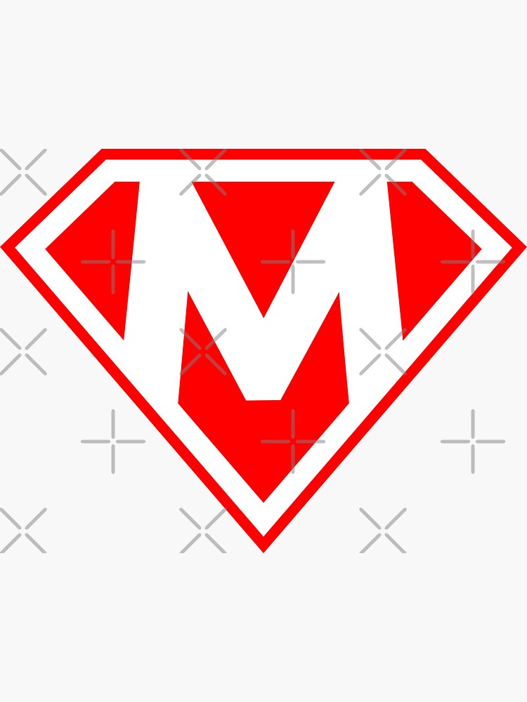 "Letter M | Vol.5 | a-z Super Letter" Sticker for Sale by GoodGamesMP ...