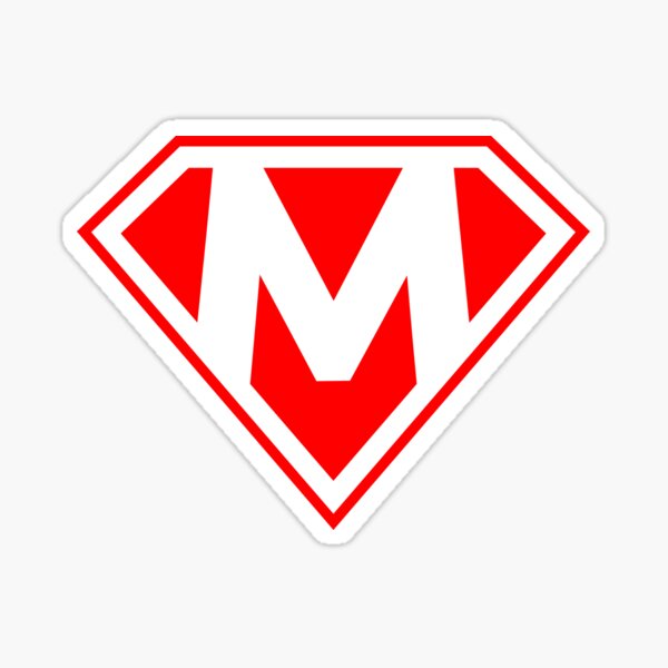 "Letter M | Vol.5 | a-z Super Letter" Sticker for Sale by GoodGamesMP ...