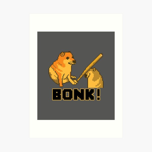 Lámina artística «Pixel Art Cheems Bonk Meme Bonito regalo» de ...