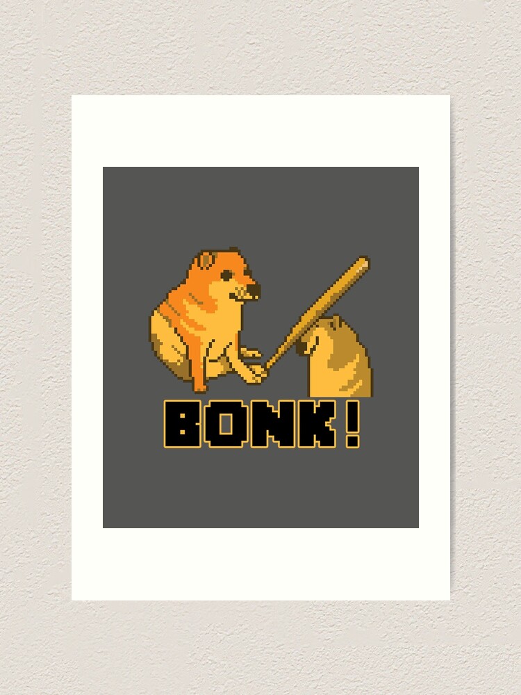 Lámina artística «Pixel Art Cheems Bonk Meme Bonito regalo» de ...