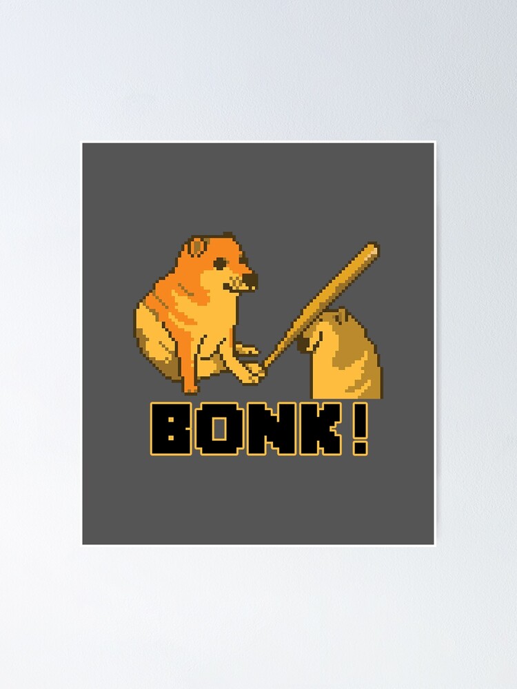 Poster « Pixel Art Cheems Bonk Meme Joli Cadeau », par jacqueleinemi8 ...