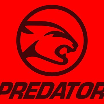 "PREDATOR RED ROUND LOGO" Sticker by diego75bcn | Redbubble
