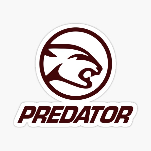 "PREDATOR RED ROUND LOGO" Sticker by diego75bcn | Redbubble
