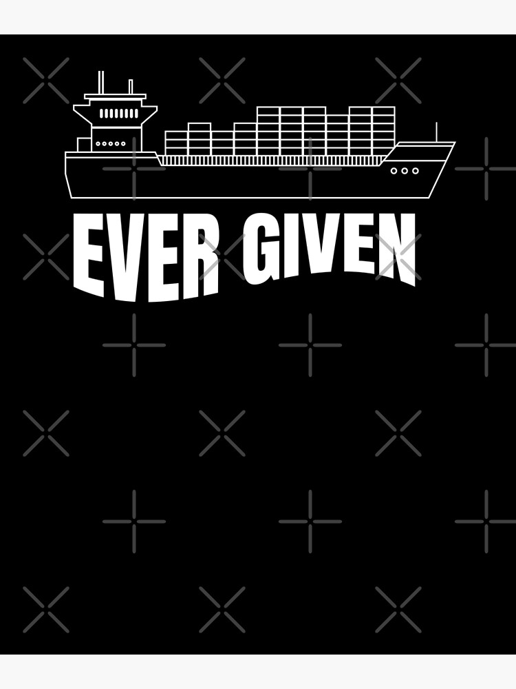 "Ever Given Cargo Ship Container Suez Canal" Art Print by eSKa5 | Redbubble