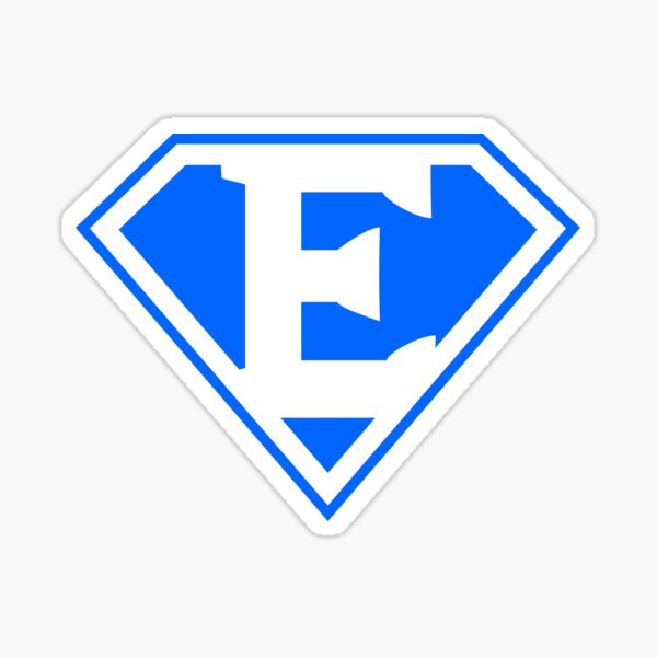 "Letter E | Vol.6 | a-z Super Letter" Sticker for Sale by GoodGamesMP ...