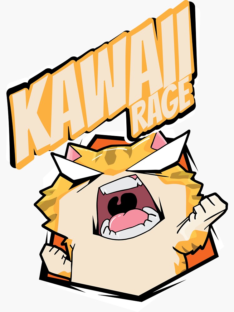"Kawaii Rage Anime Japanese" Sticker by CreativeGiftShp | Redbubble