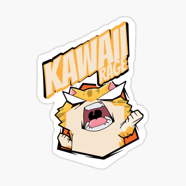 "Kawaii Rage Anime Japanese" Sticker by CreativeGiftShp | Redbubble
