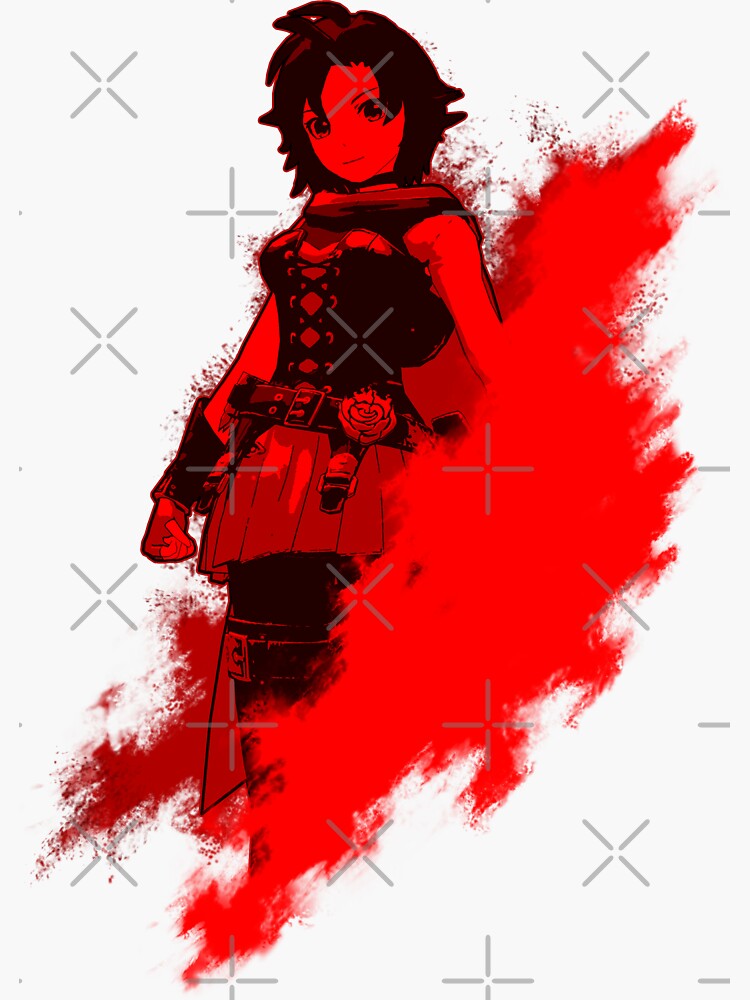"RWBY-RUBY ROSE" Sticker by FILMBIONICX | Redbubble