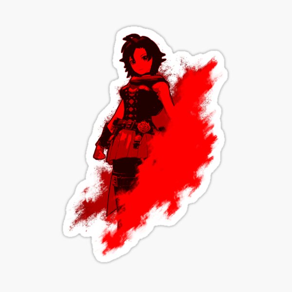 "RWBY-RUBY ROSE" Sticker by FILMBIONICX | Redbubble