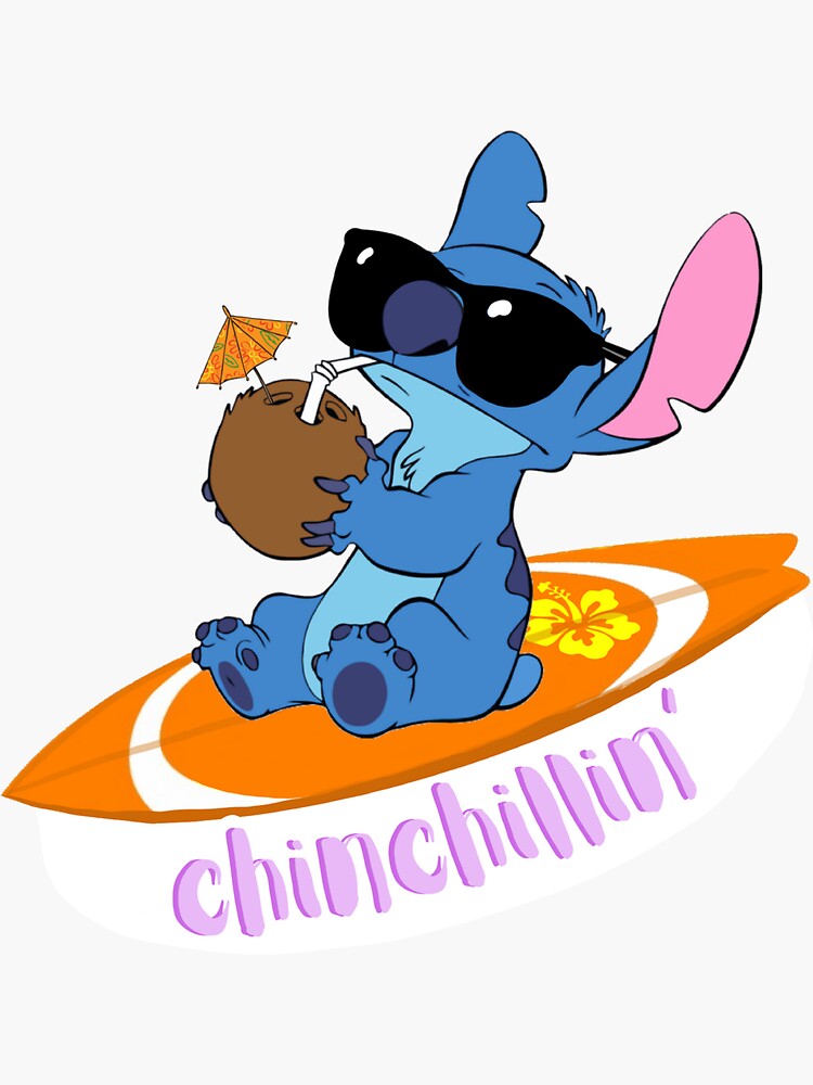 "Stitch summer chillin´" Sticker by Scenic | Redbubble