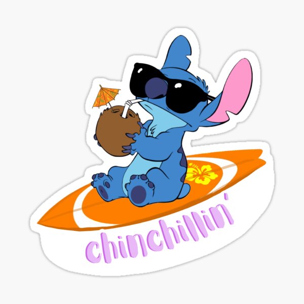 "Stitch summer chillin´" Sticker for Sale by Scenic | Redbubble