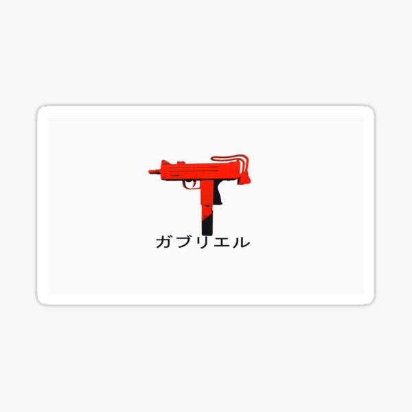 "Asthetic Red Uzi" Sticker for Sale by YoungGG | Redbubble