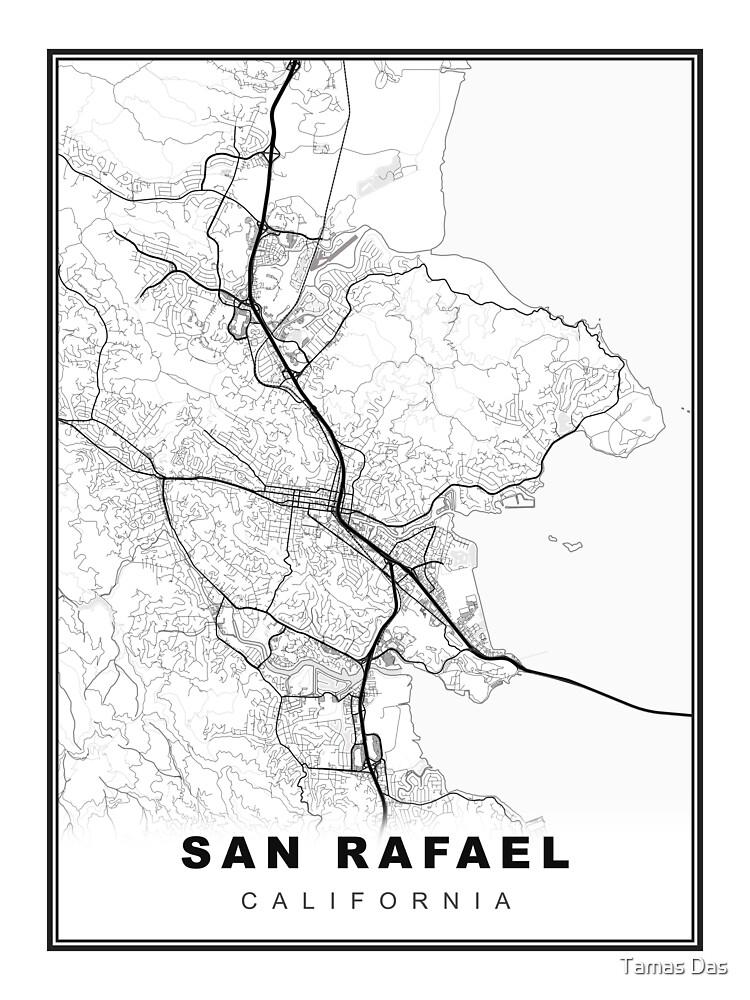 "San Rafael Map" Sticker for Sale by sibudas | Redbubble