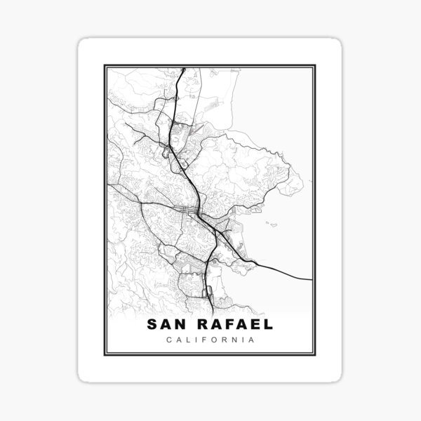 "San Rafael Map" Sticker for Sale by sibudas | Redbubble