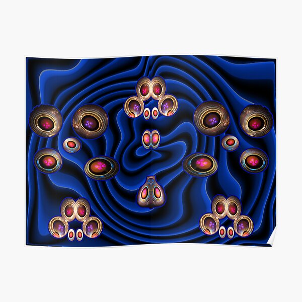 "Plastic Jewels on iWarp Background" Poster for Sale by barrowda ...