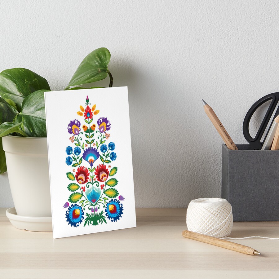 "Folklore aus Lowicz - Wycinanki [weißer Hintergrund]" Galeriedruck von ...