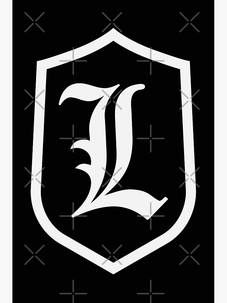 "Tom Ellis Lucifer Morningstar L Letter On Black Background" Poster by ...