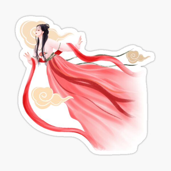 "Chinese goddess Chang'e" Sticker for Sale by MimisWonderland | Redbubble