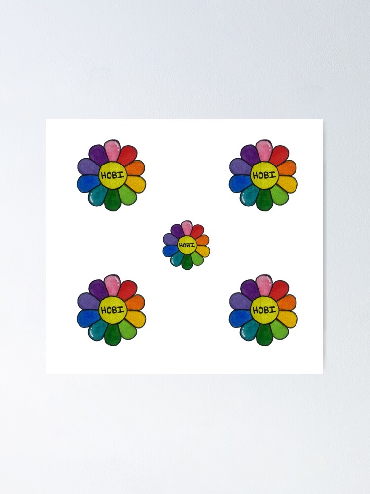 "hobi watercolour flower pack" Poster for Sale by OhMyCollective ...