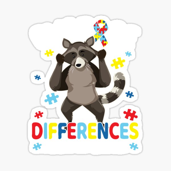 "Autism Raccoon Shirt Embrace Differences Funny Autism Awareness Puzzle ...