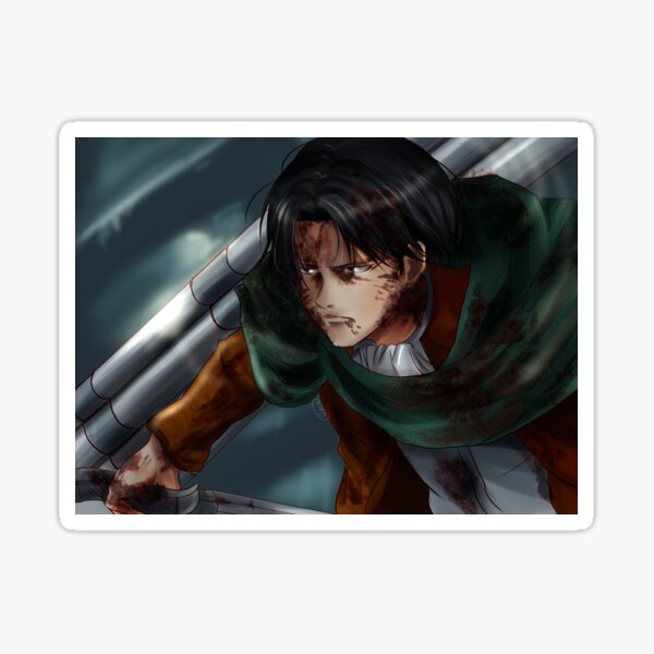 "Attack on titan Levi Ackerman" Sticker by lolalshaikh94 | Redbubble