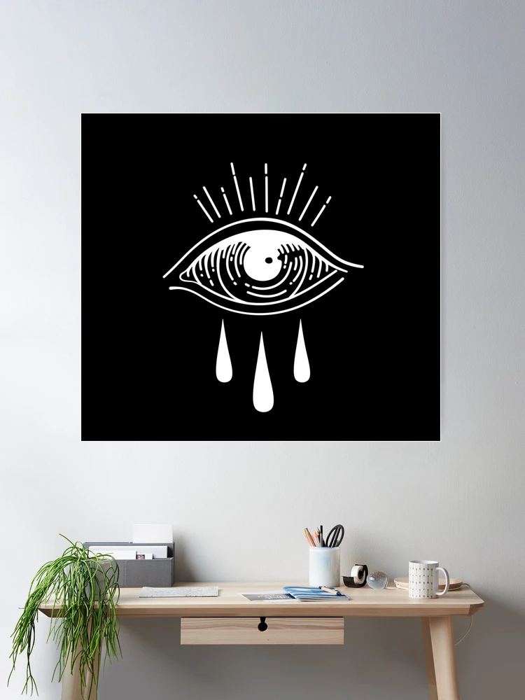 Ojo Llorando En Blanco Y Negro