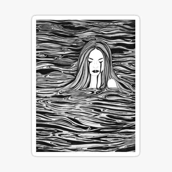 "Sea Nymph " Sticker for Sale by ECMazur | Redbubble