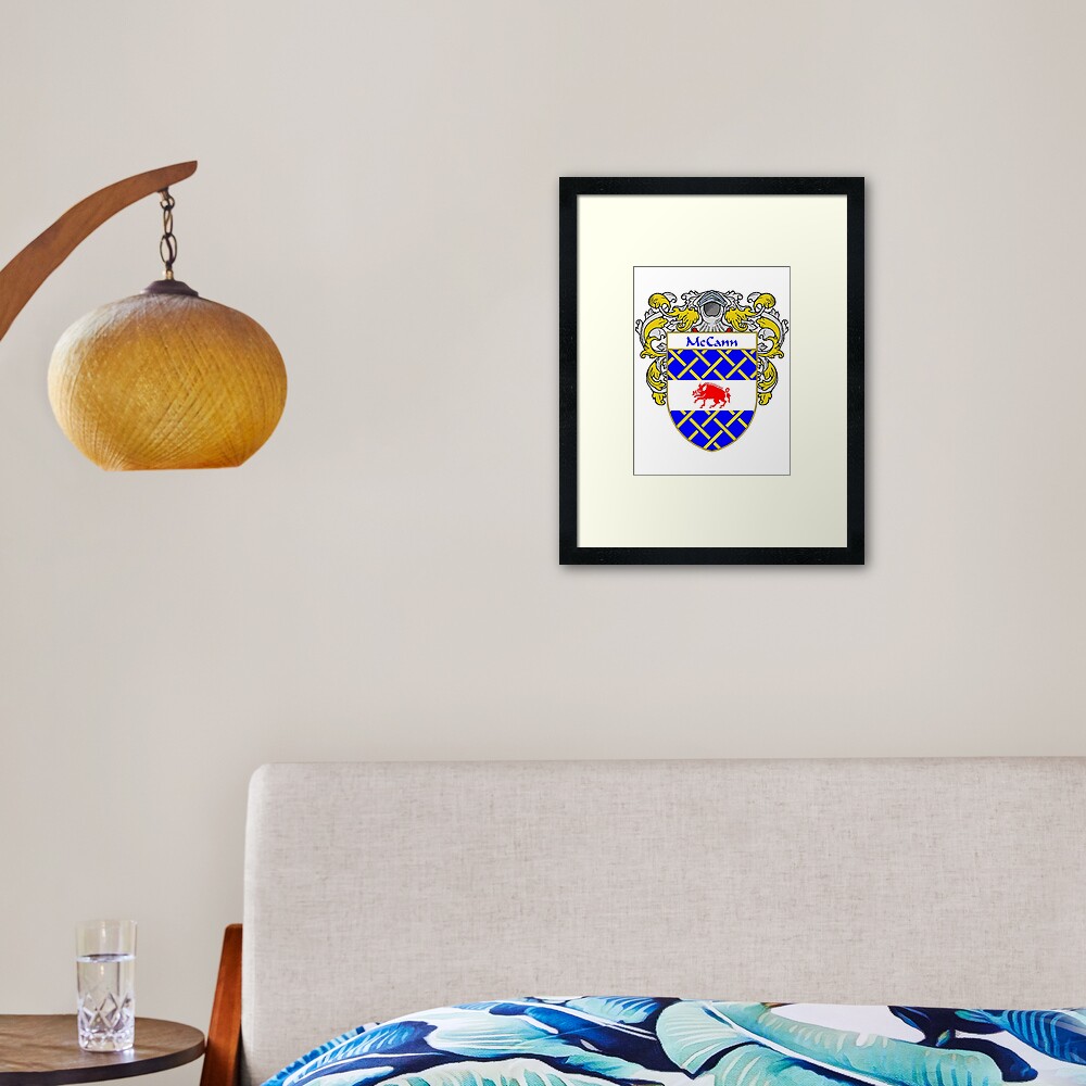 "McCann Coat of Arms/Family Crest" Framed Art Print for Sale by ...