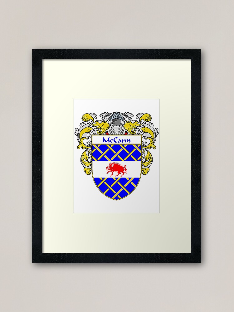 "McCann Coat of Arms/Family Crest" Framed Art Print for Sale by ...