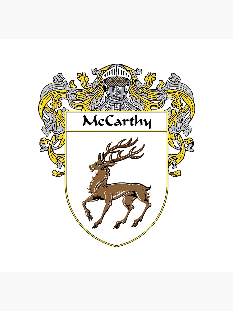 "McCarthy Coat of Arms/Family Crest" Throw Pillow for Sale by IrishArms ...