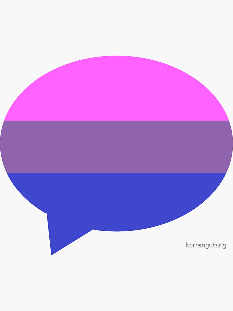 "'Subtle Bi Pride' " Sticker for Sale by kerrangutang | Redbubble
