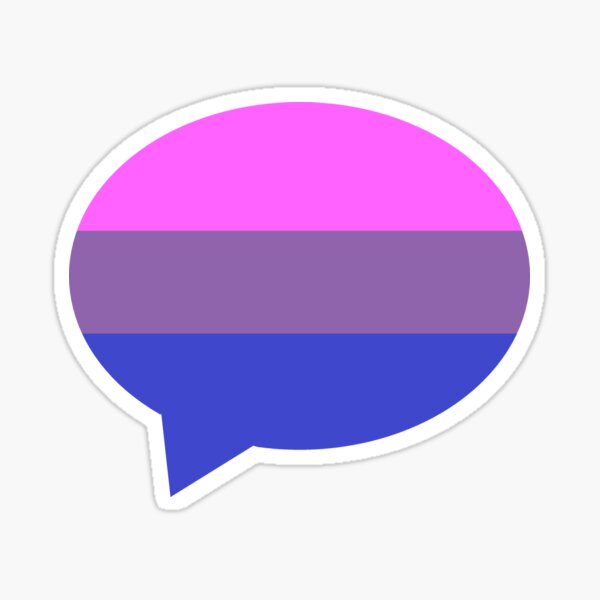 "'Subtle Bi Pride' " Sticker for Sale by kerrangutang | Redbubble