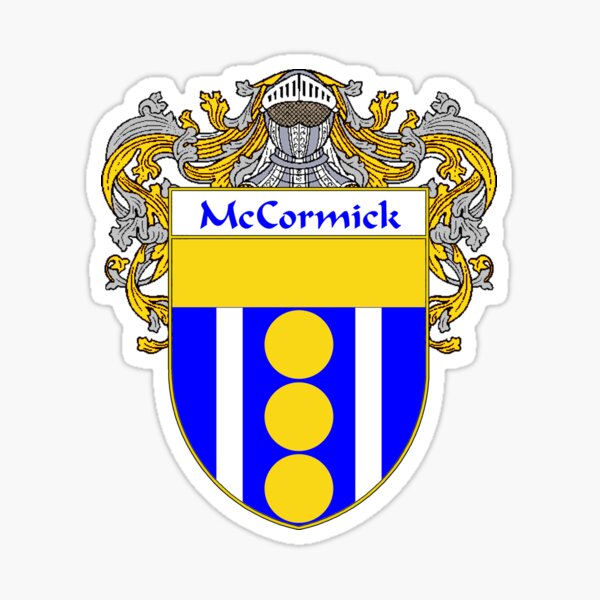 "McCormick Coat of Arms/Family Crest" Sticker by IrishArms | Redbubble
