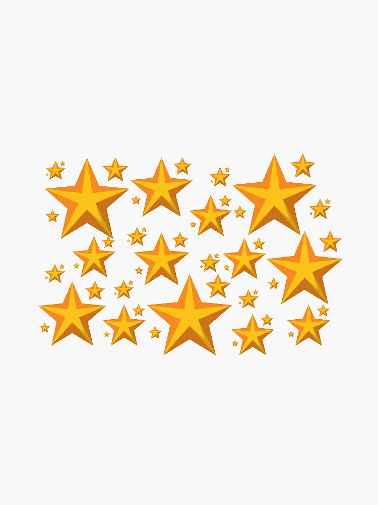 "yellow star sticker design." Sticker for Sale by uma01 | Redbubble