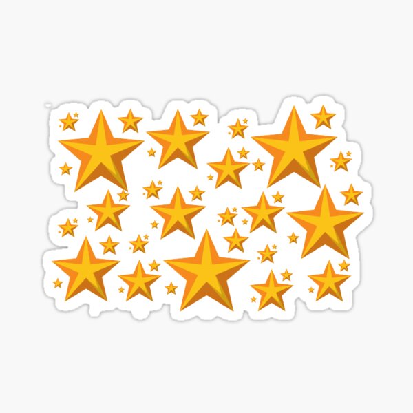 "yellow star sticker design." Sticker for Sale by uma01 | Redbubble