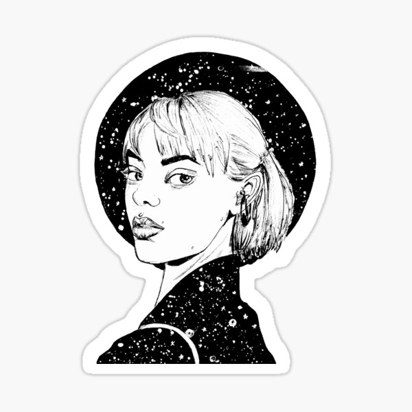 "Galaxy Girl " Sticker by CArabella91 | Redbubble
